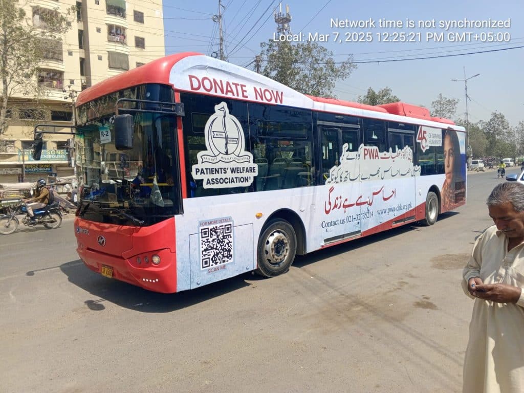 Red Bus Advertising in Karachi | Routes & Rates PKR 425,000